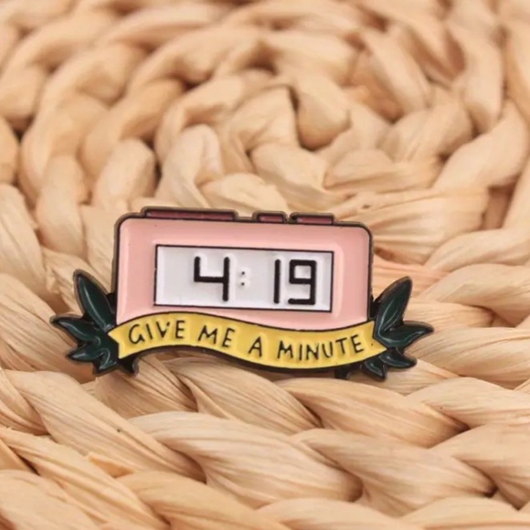 Jewelry | Colorful Enamel Pin With Clock Design | Poshmark